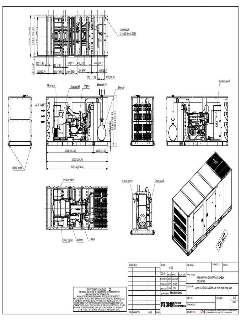 APD-ULV600 CANOPY Lev1 Air-Inlet Rear Side Rev 3 | PDF
