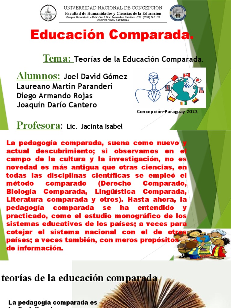 Educacion Comparada Exposicion | PDF | Teoría | Pedagogía