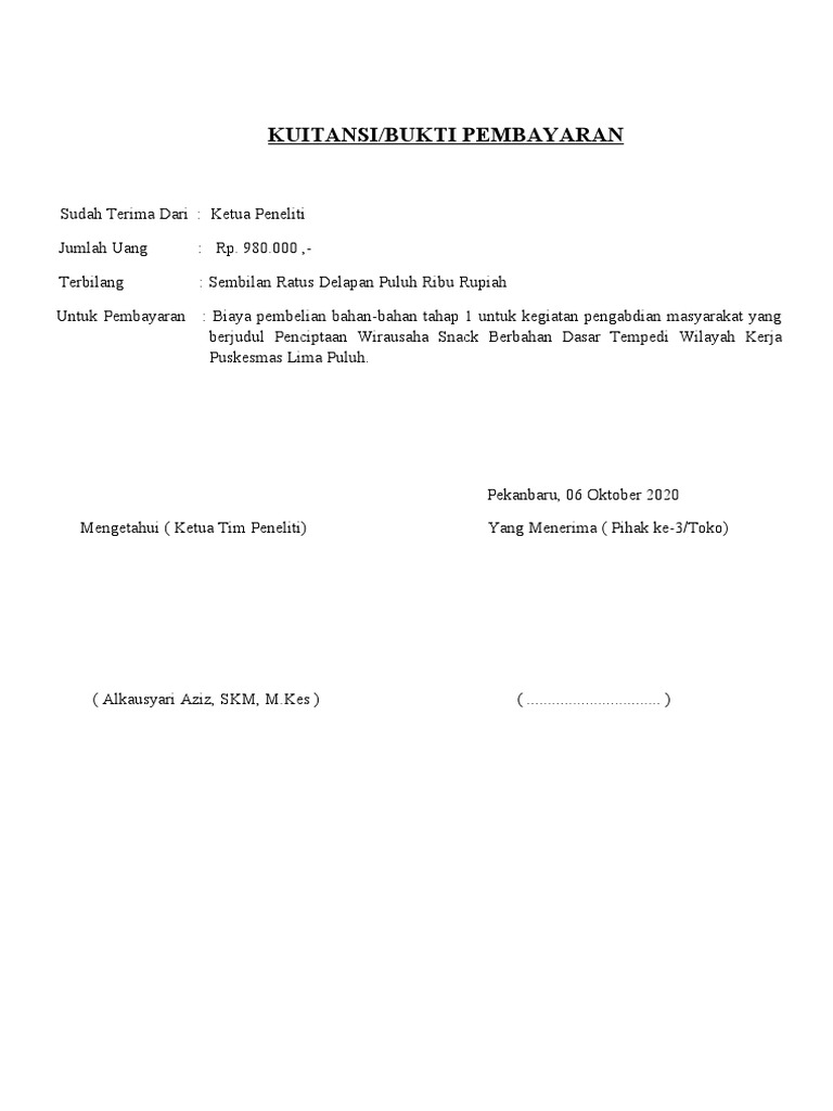 Kwitansi Bahan2 | PDF