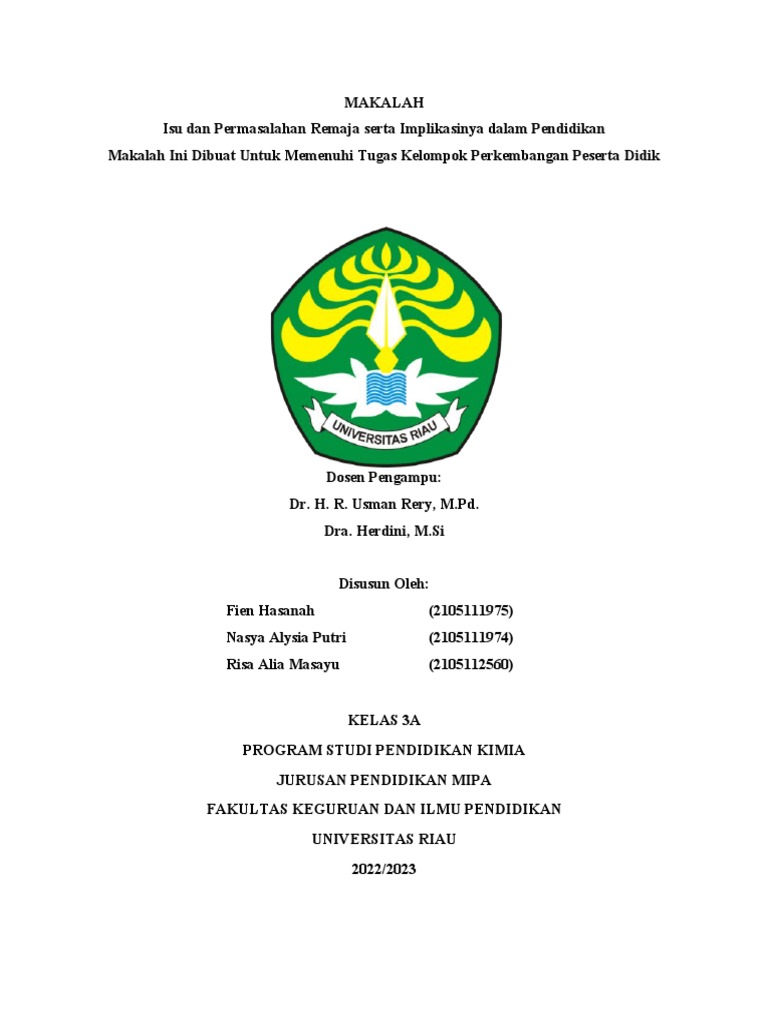 Makalah Isu Dan Permasalahan Pdf 