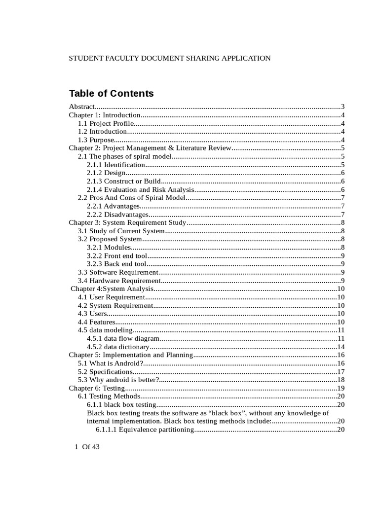 Document Sharing Application Documentation | PDF | Android (Operating ...