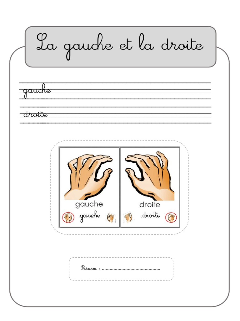 Exercices Maternelle : Gauche et Droite | PDF | Arts du langage et ...