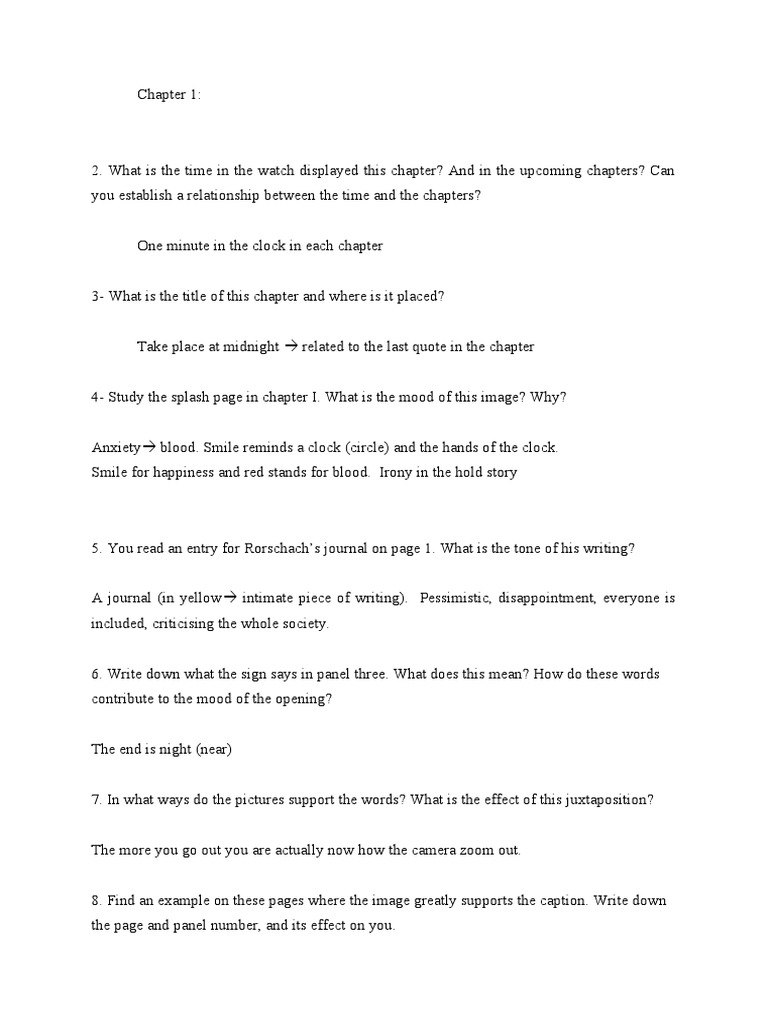 Chapter 1 Watchmen | PDF