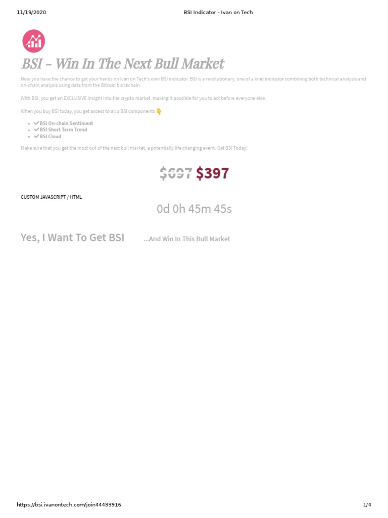 BSI Indicator - Ivan On Tech | PDF | Market Trend | Information Technology