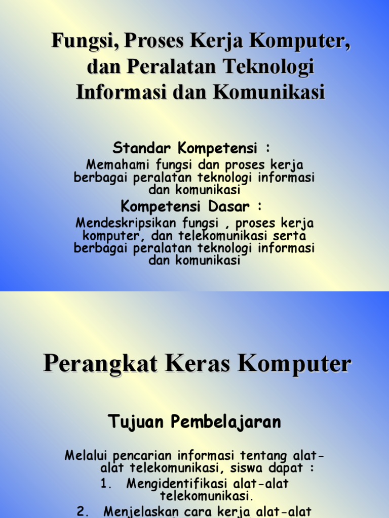 Perangkat Keras Komputer - Power Point | PDF