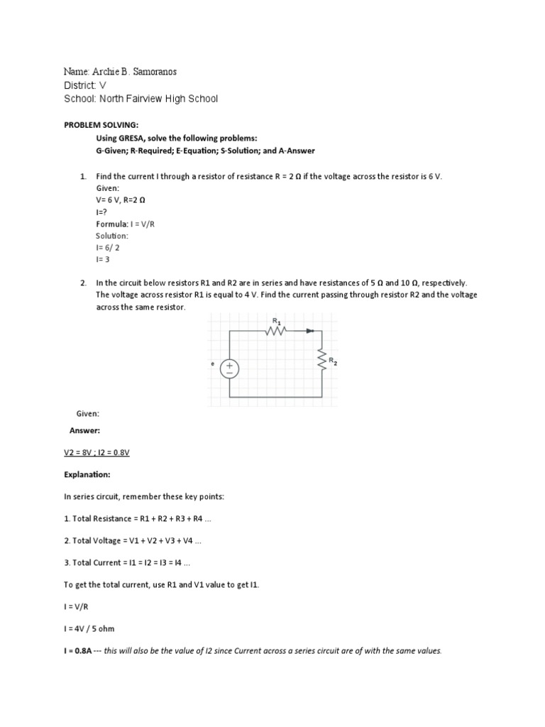 OHM's LAW | Download Free PDF | Electrical Resistance And Conductance | Resistor