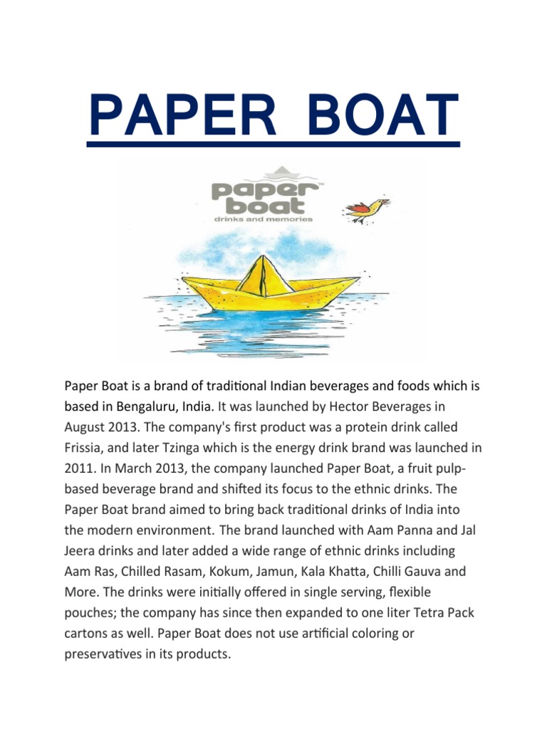 Paper Boat | PDF | Food And Drink | Marketing