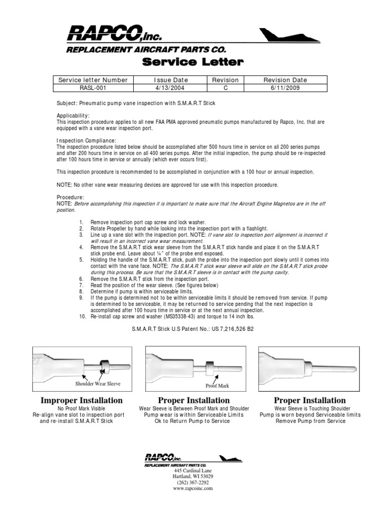 Bomba de Vacío Rapco RASL-001 - Rev - C | PDF | Pump | Machines