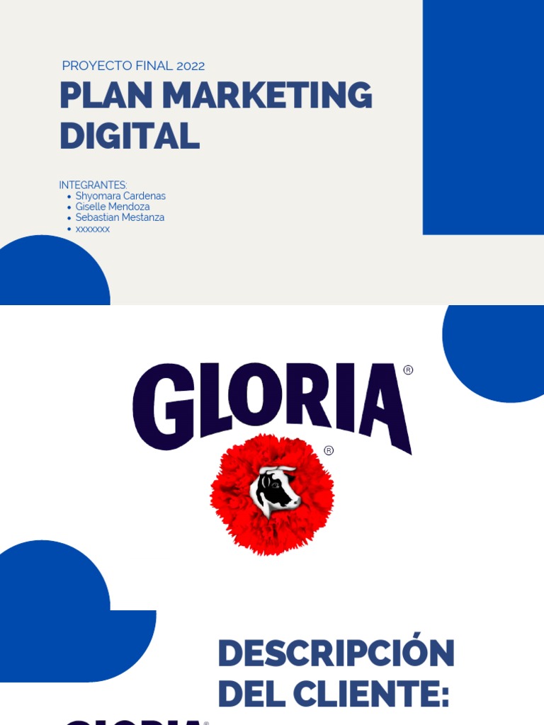 Gloria - Plan de Marketing Digital | PDF | Leche | Marca