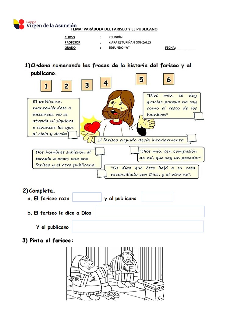 Parábola Del Fariseo y El Publicano | PDF