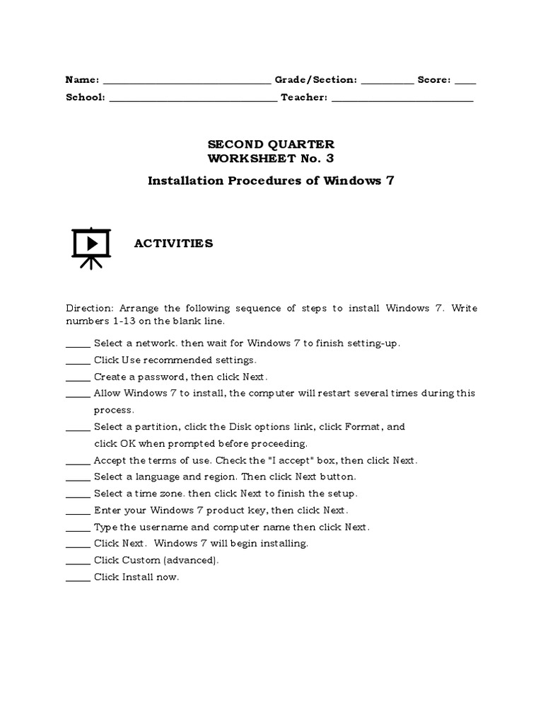 TVL CSS11 Q2 DW3 | PDF | Windows 7 | Computing