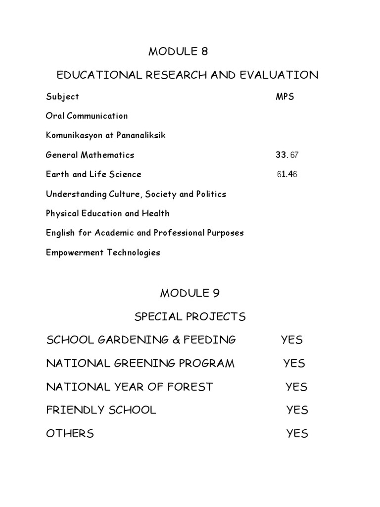 Module 8 | PDF | Science & Mathematics