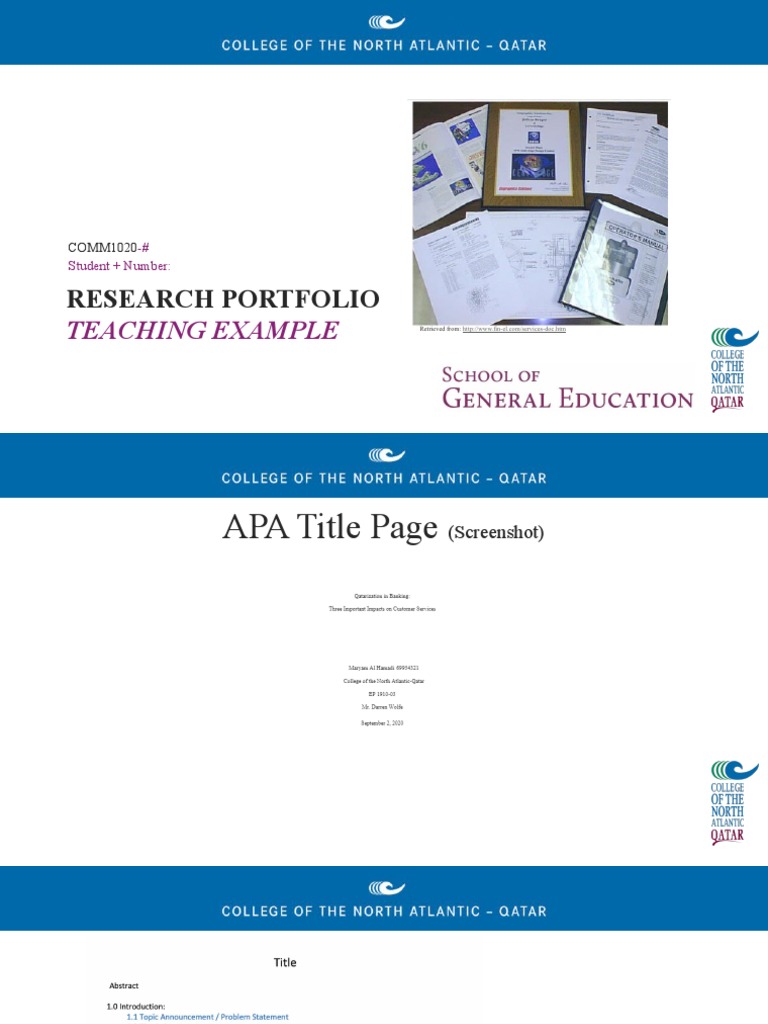 ASSIGN 1 Research Portfolio Sample | PDF | Communication | Computing