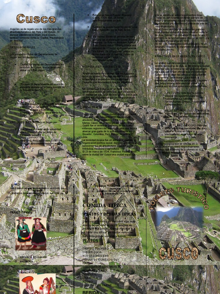 Triptico - Cuzco - Folleto | PDF | Perú