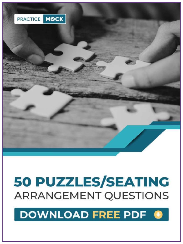 50 Puzzles Seating Arrangement Questions Download PDF - Compressed | PDF