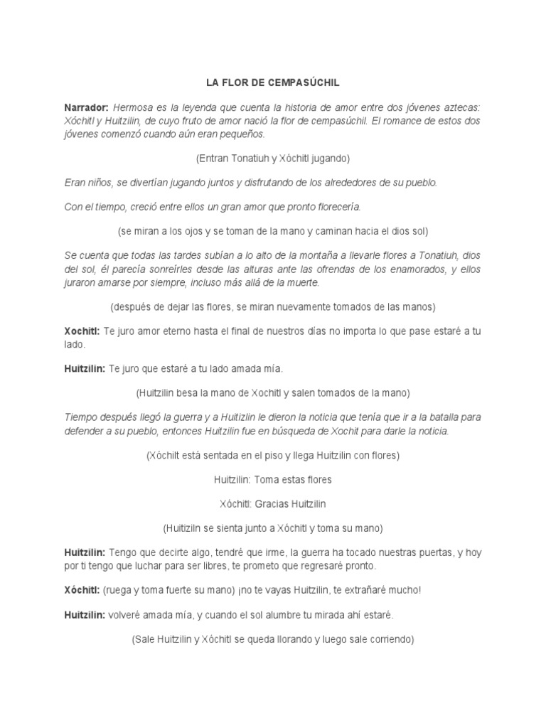 Guion Cempasúchil | PDF | Amor