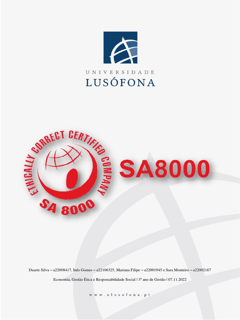 SA8000 | PDF | Economias