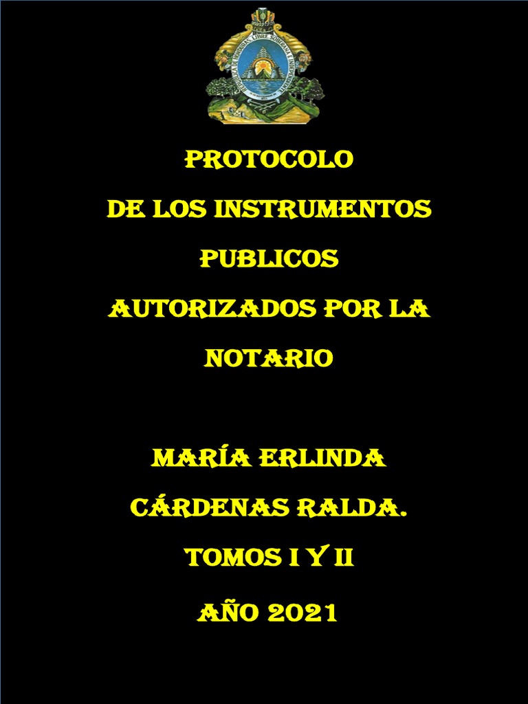 Protocolo Notarial (Maria Erlinda Cardenas Ralda) | PDF | Honduras ...