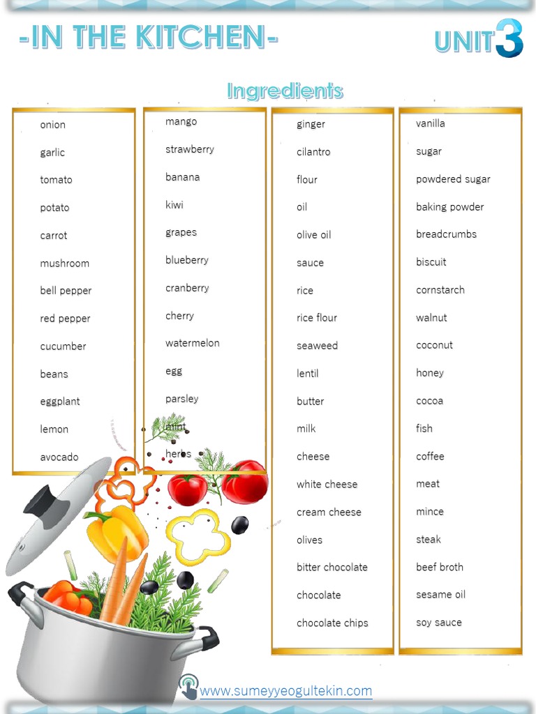 Cooking Basics: Ingredients & Tools | PDF | Chocolate | Cakes