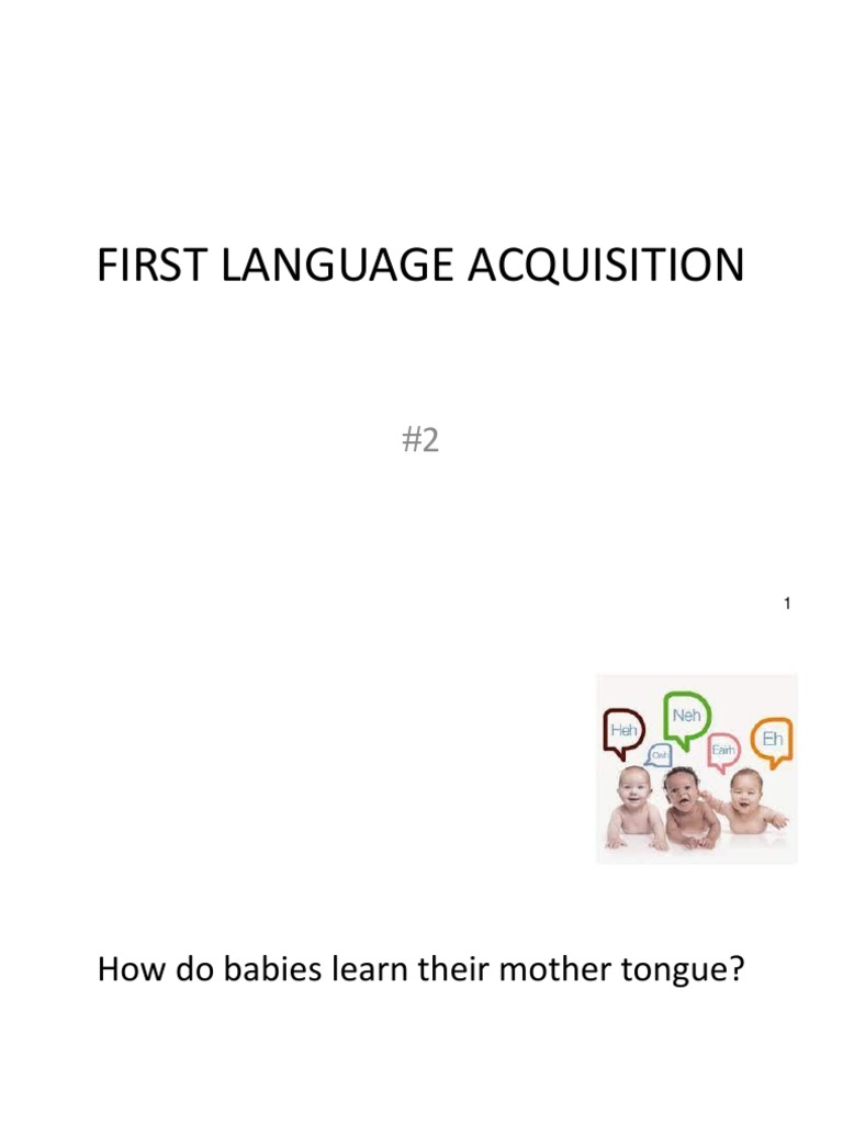Understanding First Language Acquisition | PDF | Syllable | Language ...