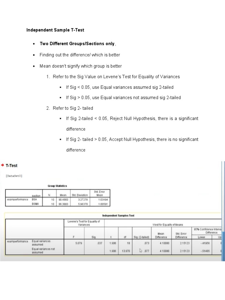 Stat Interpretation | PDF | Student's T Test | Statistical Significance