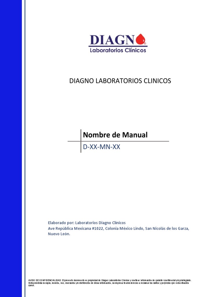 Manual de procedimientos de Diagno Laboratorios Clínicos | PDF