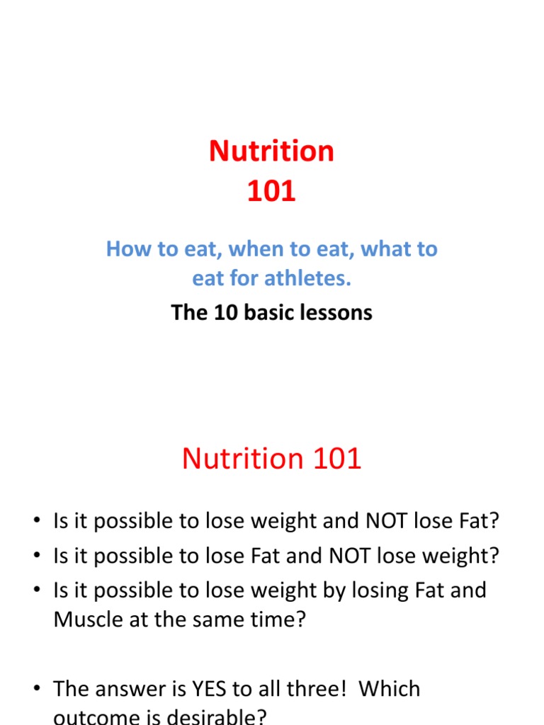 Fueling the Athlete: A 10-Part Guide to Optimizing Nutrition for ...
