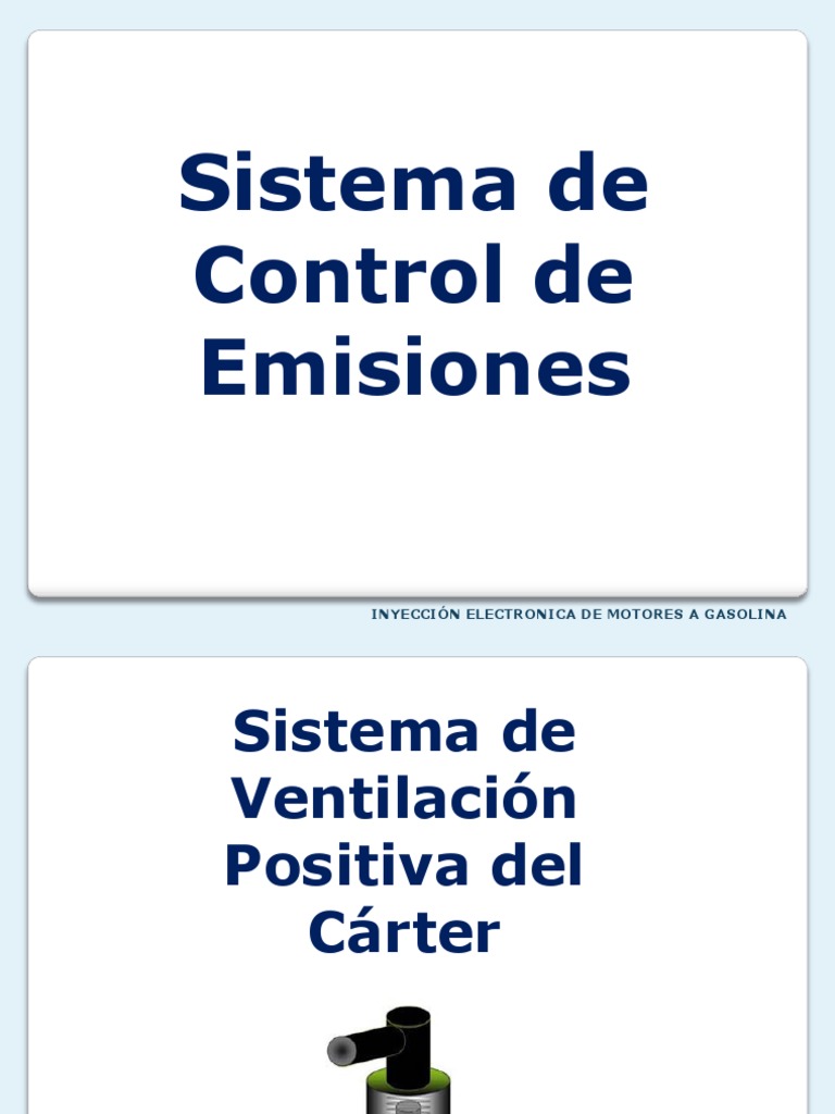 Sistema de Control de Emisiones | PDF | Inyección de combustible | Motor de combustión interna