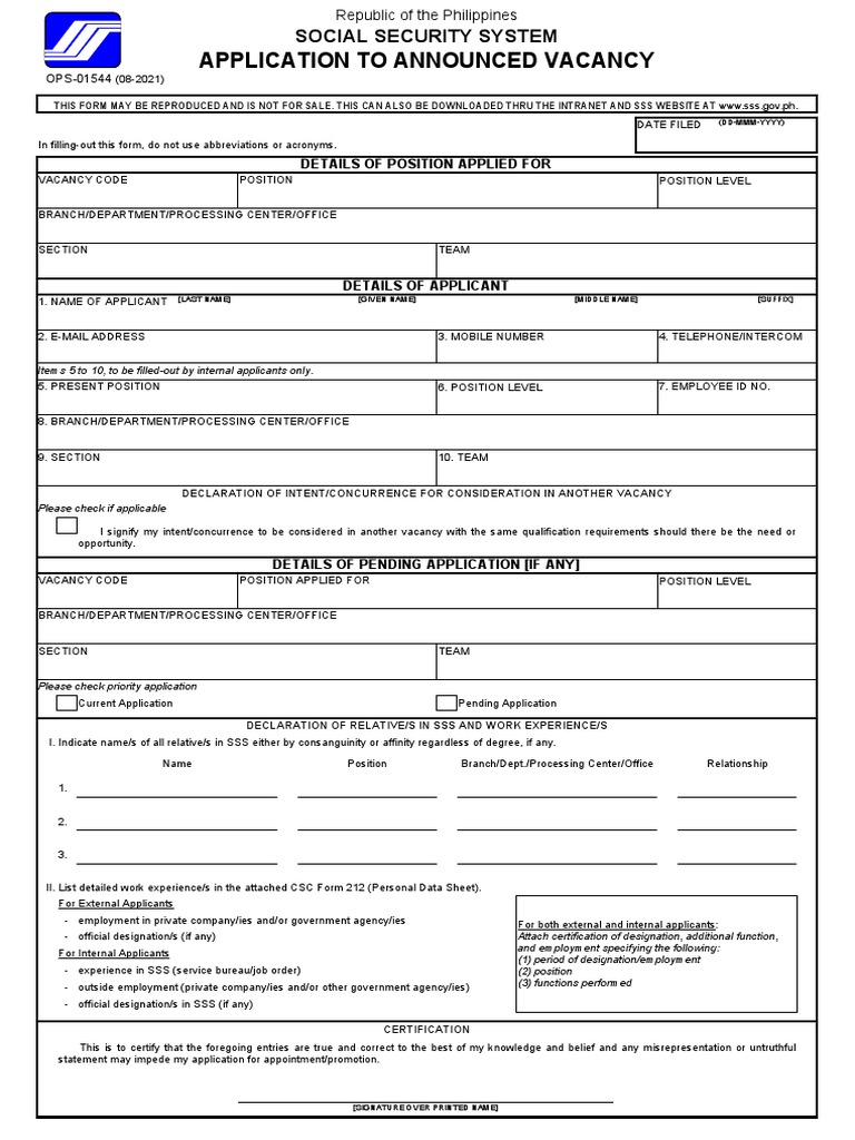 Annex D Revised Application Form 09072022 | PDF | Computing