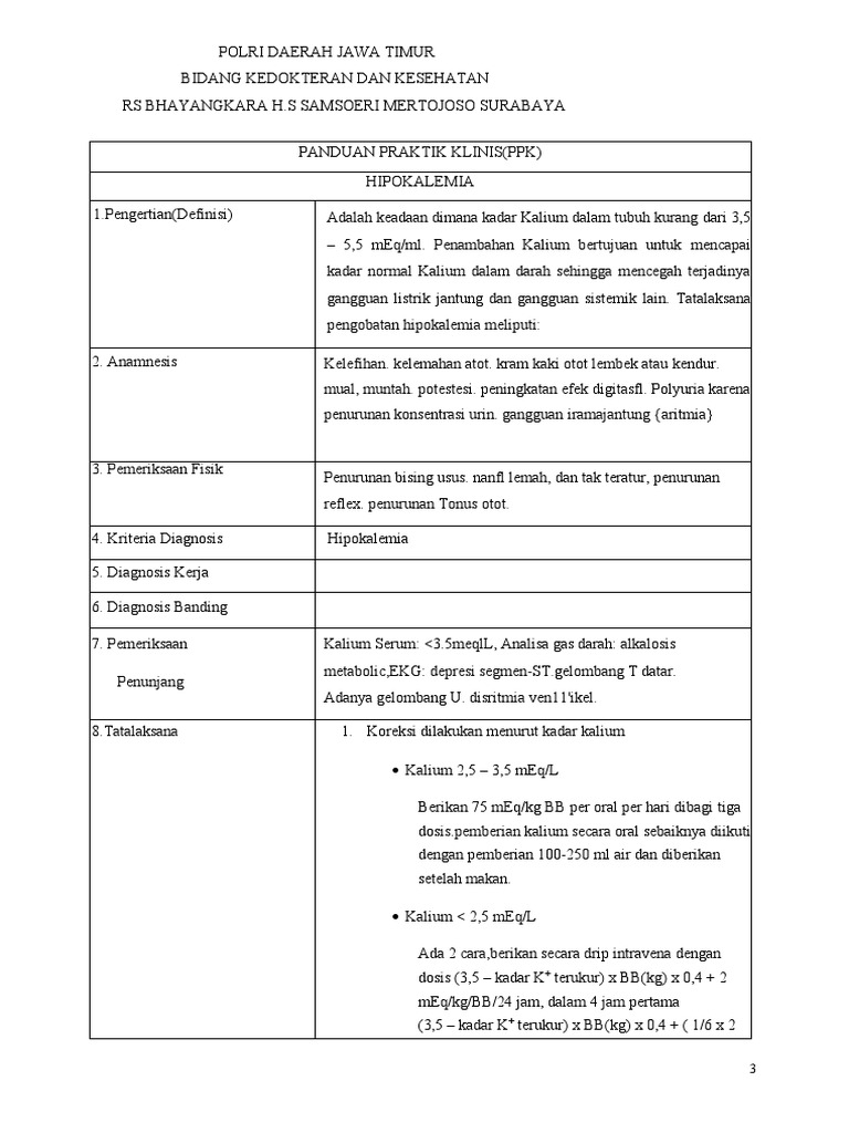 SKP 3.1 EP C - PPK Hipokalemia | PDF