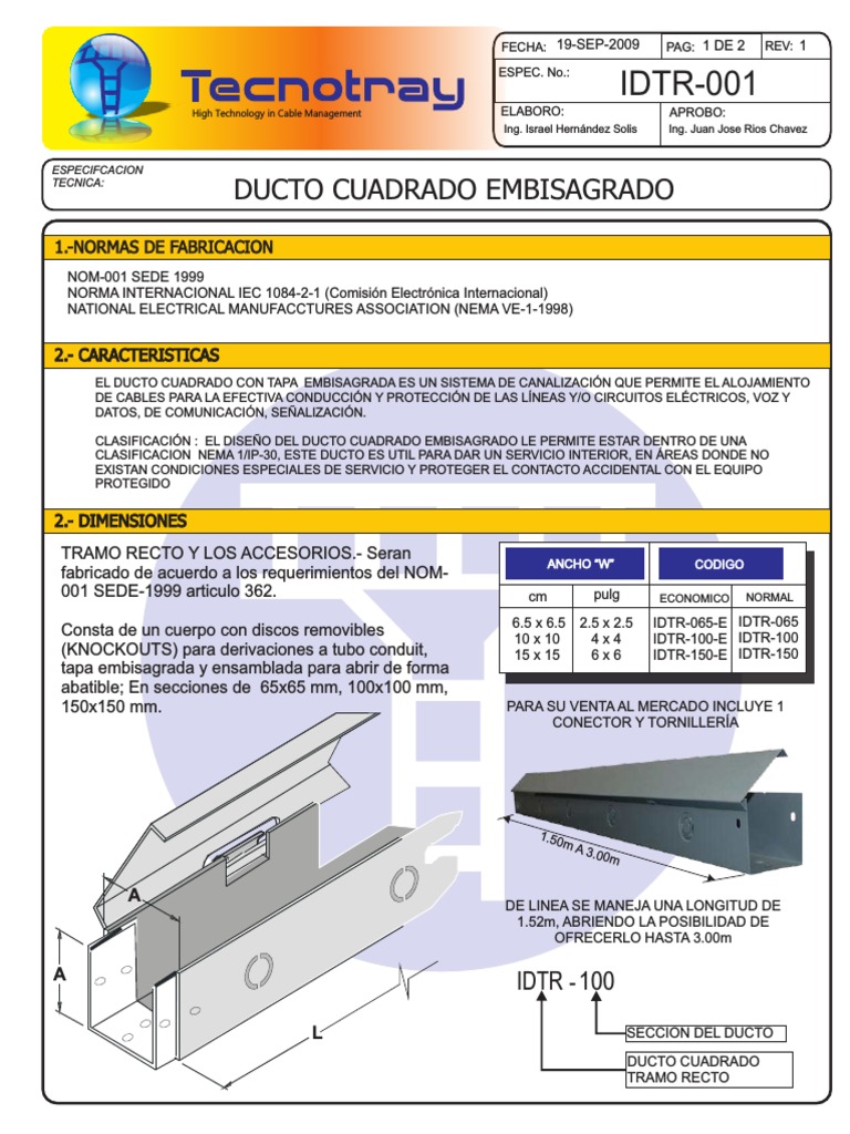 Ducto DR | PDF | Tornillo | Tubería (transporte de fluidos)