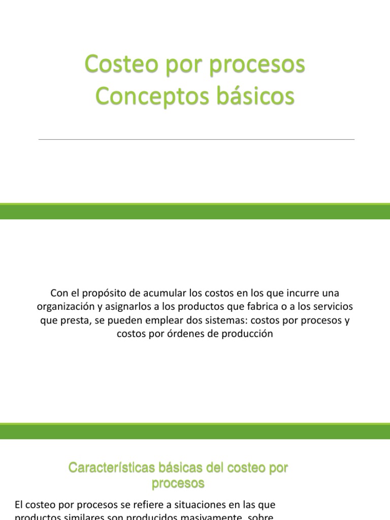 Costeo Por Procesos | PDF | Costo | Inventario