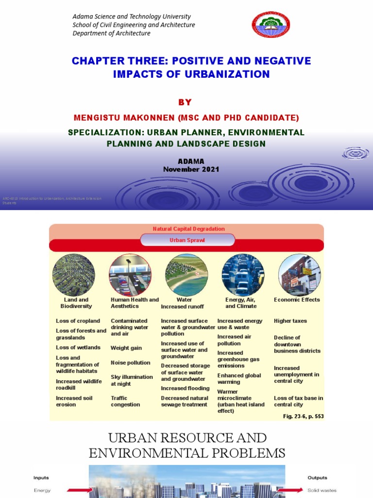 Positive and Negative Impacts of Urbanization | PDF | Urbanization ...