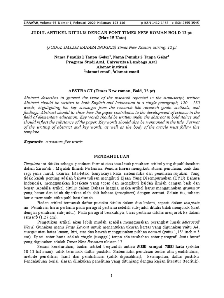 Template Ziraah 2020a | PDF | Seni & Disiplin Bahasa | Kajian Bahasa Asing