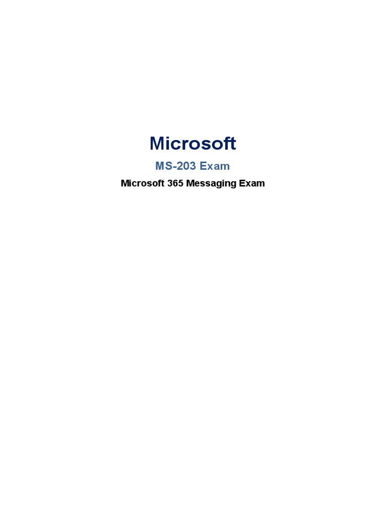 MS 203 Demo - Microsoft 365 Messaging | PDF | Microsoft Exchange Server ...