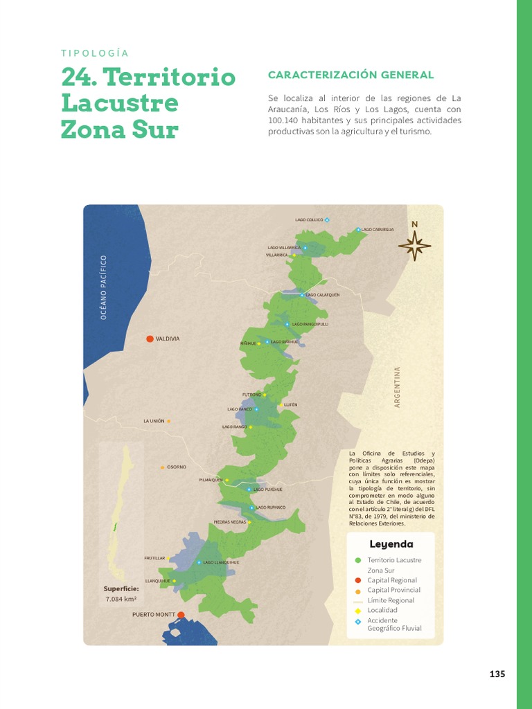 Atlas Rural de Chile Macrozona Zona Sur 24. Territorio Lacustre Zona Sur | PDF | lago | Los bosques