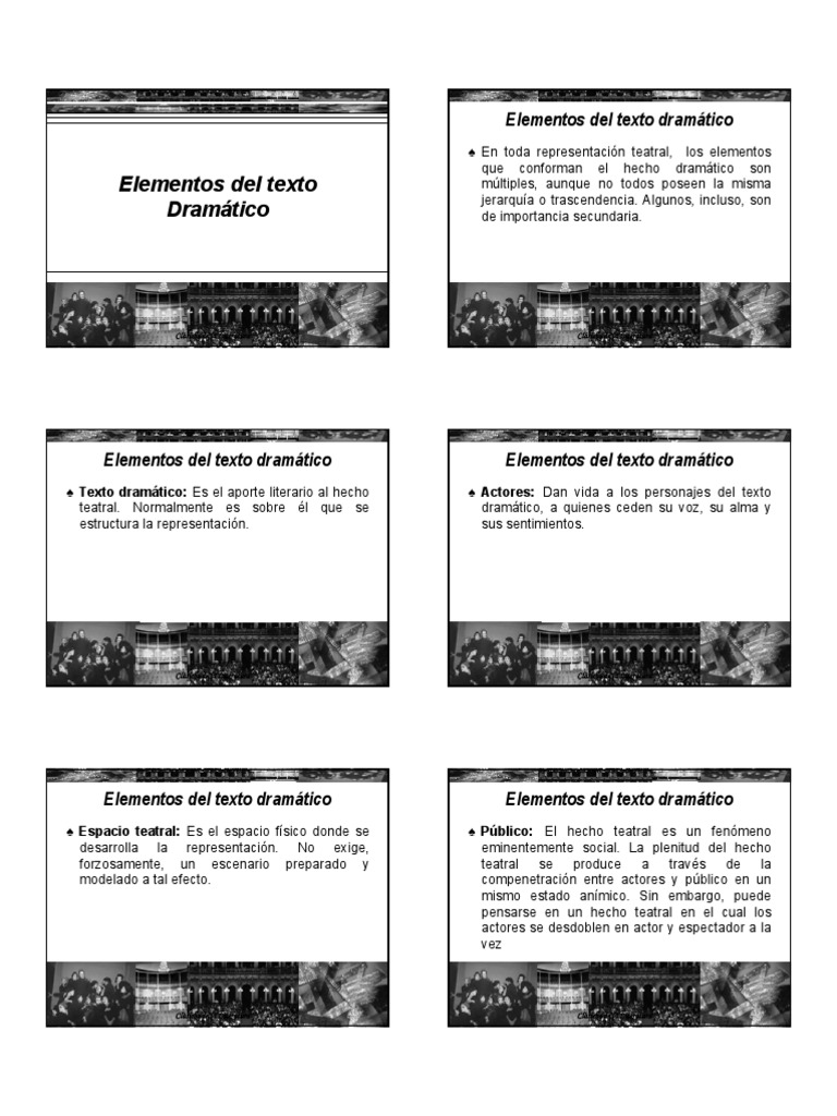 Elementos Del Texto Dramatico | PDF | Teatro | Las artes