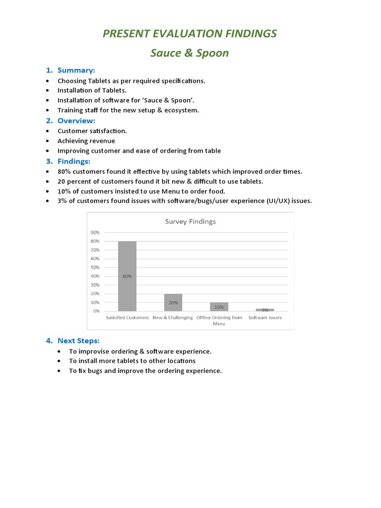 Present Evaluation Findings | PDF