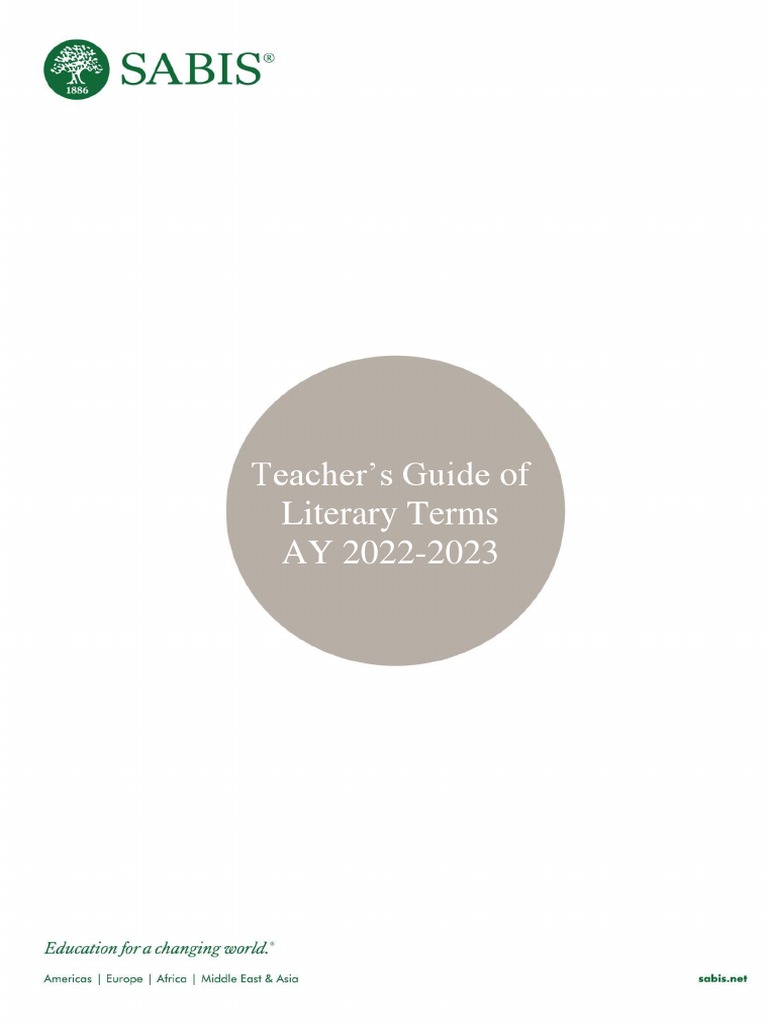 Teacher's Guide: Literary Terms L-N | PDF