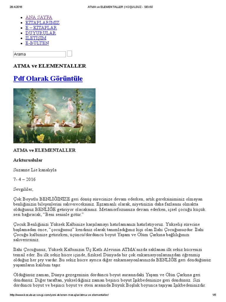 Atma Ve Elementaller _ Koşulsuz - Sevgi̇ | PDF