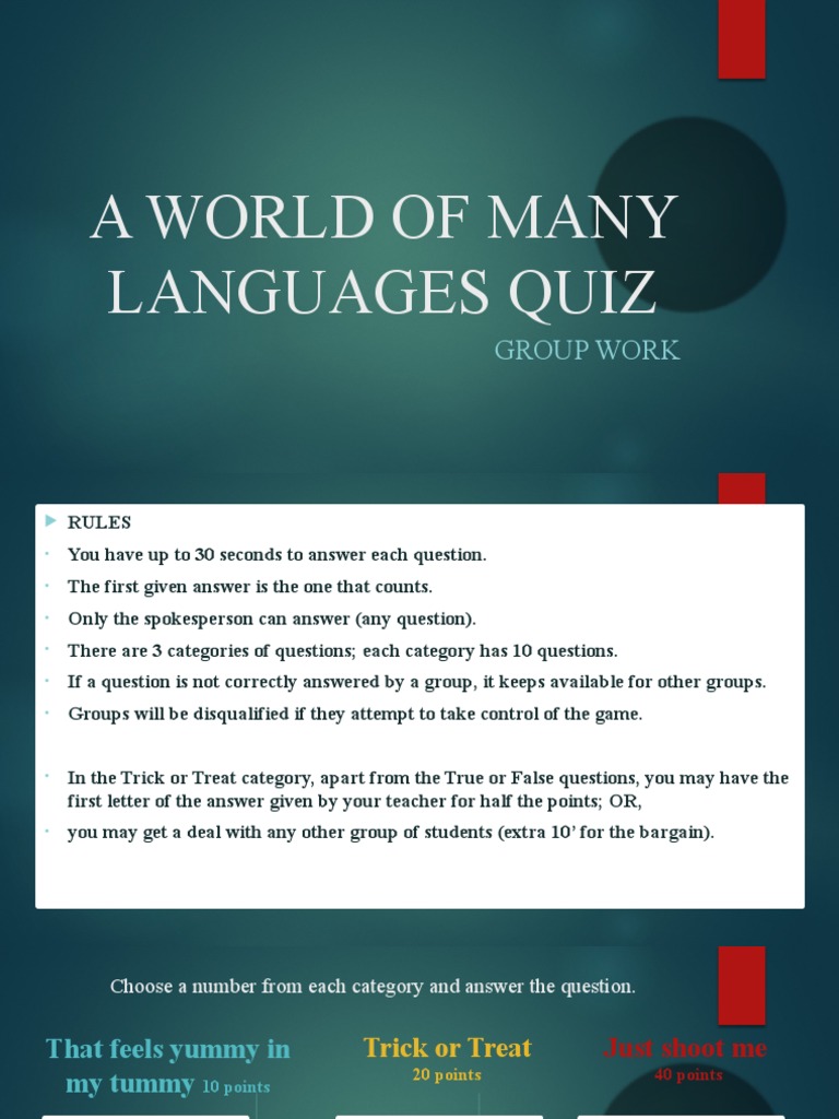 Brainstorming Quiz - Group Work | PDF | English Language | Question Brainstorming Quiz - Group Work | PDF | English Language | Question