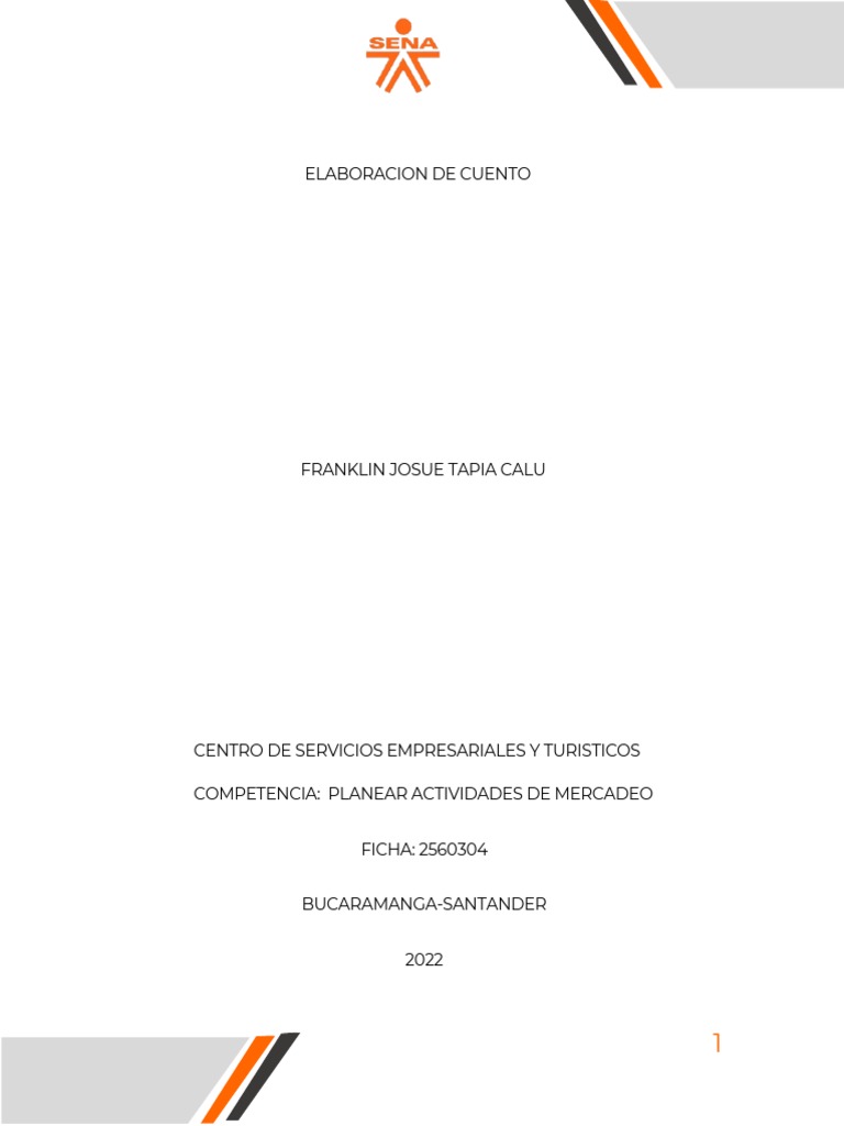 CUENTO Original Redactado Con Propias Palabras | PDF