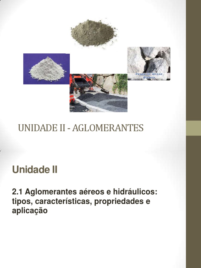 Aglomerantes inorgânicos: cal e cimento | PDF | Gipsita | Cimento