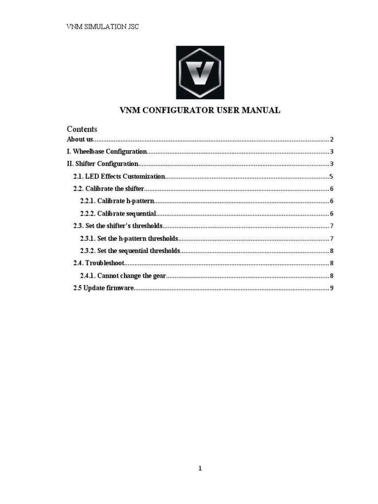 VNM Configurator User Manual | PDF | Manual Transmission | Computing