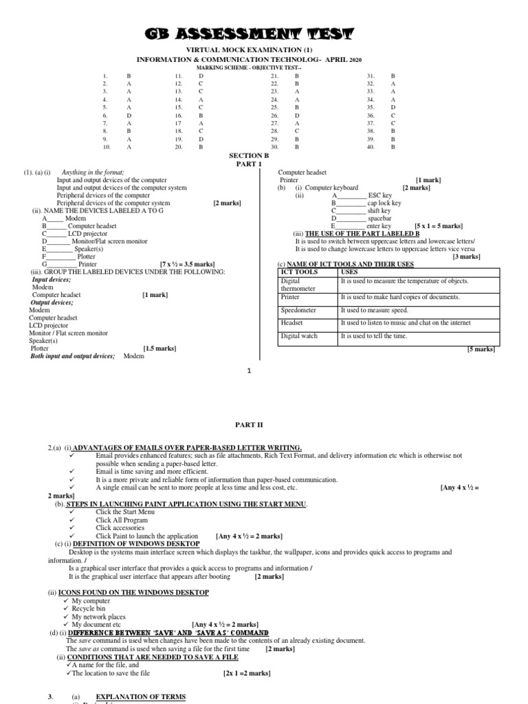 Virtual Mock - ICT - GBAT Scheme | PDF | Icon (Computing) | Computing