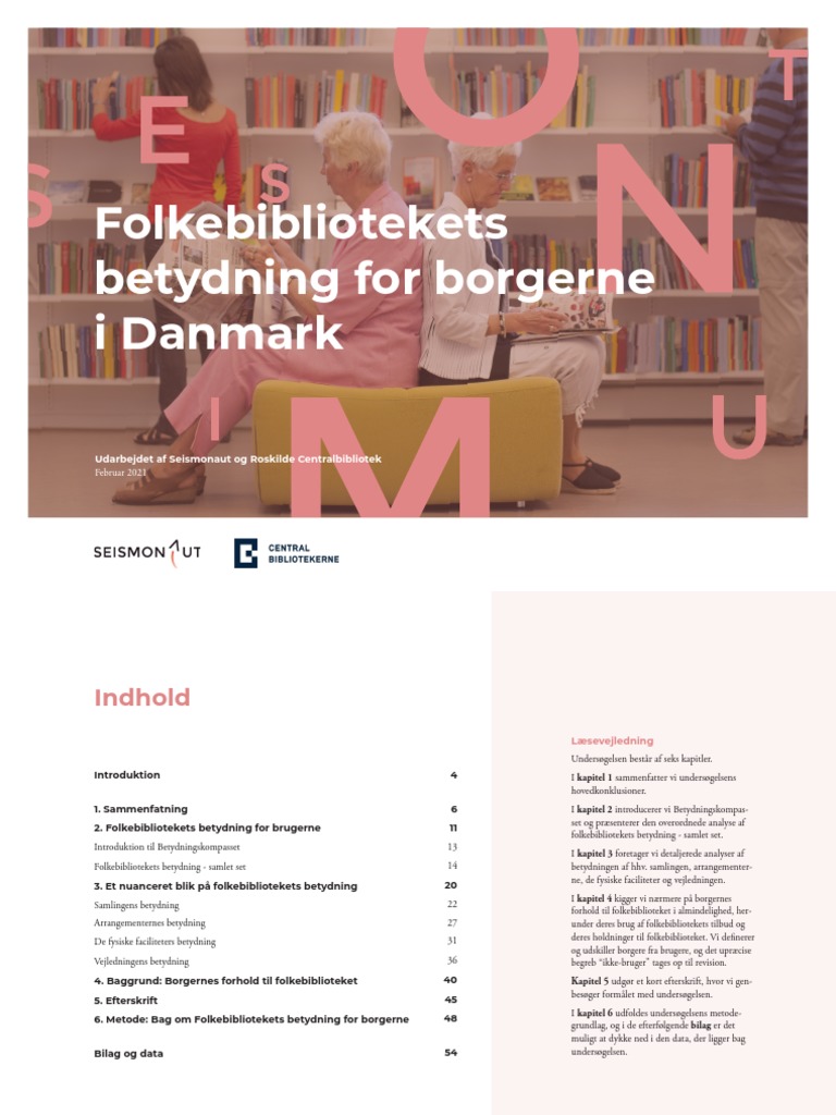 Folkebibliotekets Betydning For Borgerne I Danmark Master Final Inkl Interne Links | PDF
