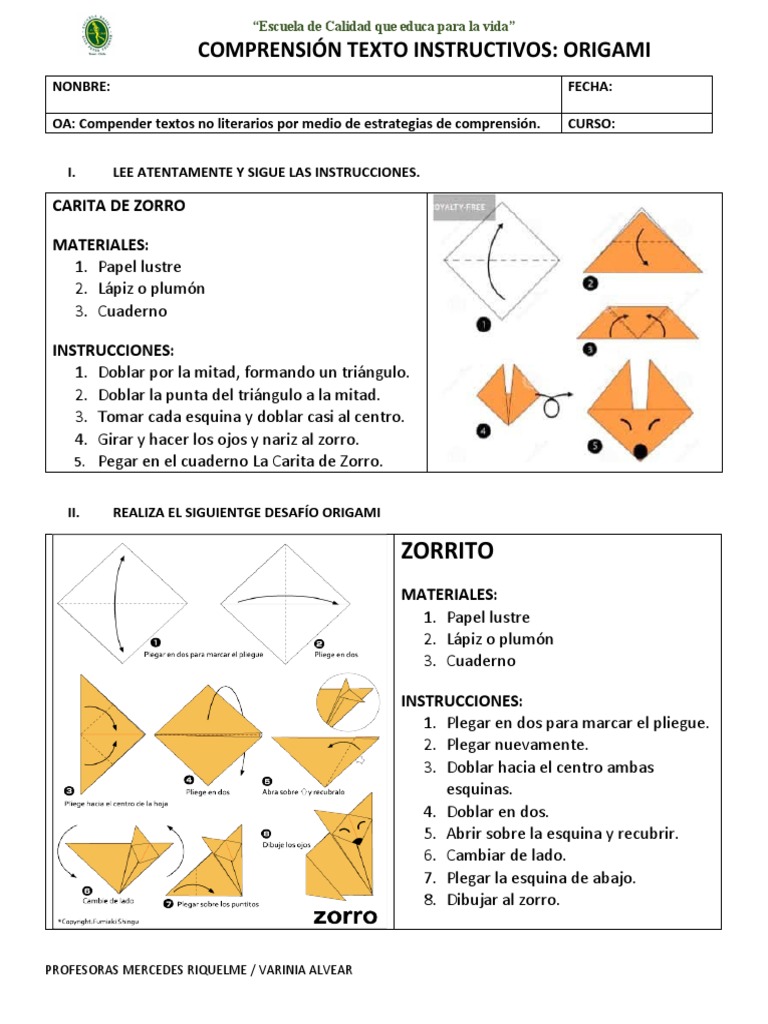 Comprensión Texto Instructivos | PDF