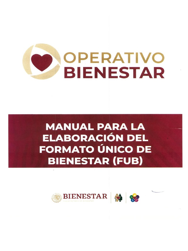 Manual para La Elaboracion de Formato Unico de Bienestar (Fub) | PDF