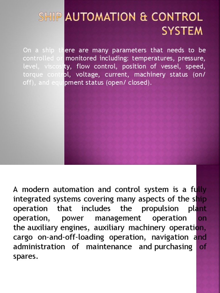 Ship Automation Control System | PDF