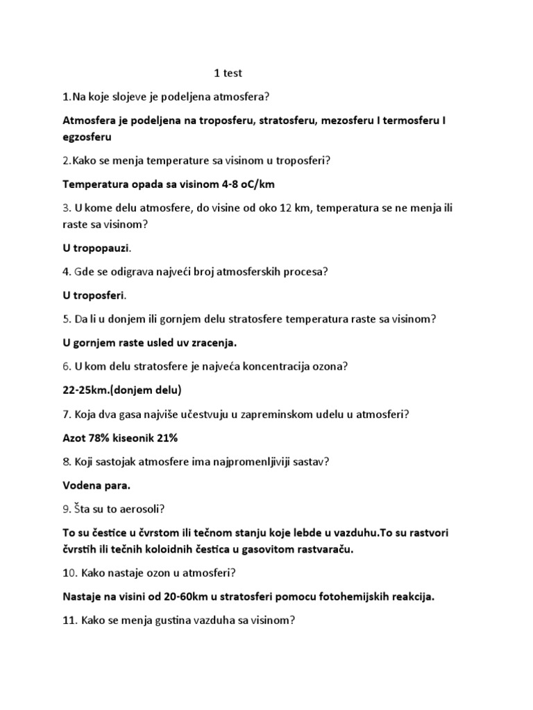 Meteorologija 1 | PDF